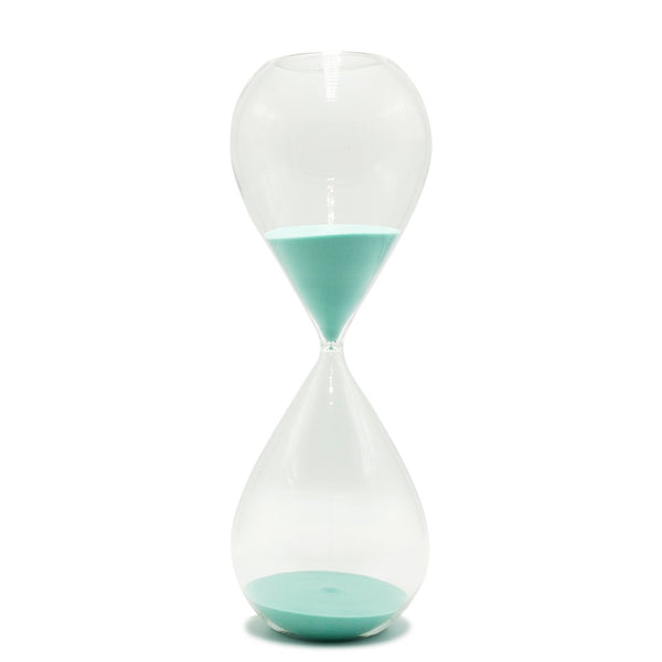 Aqua Hourglass 2 Hour Sand Timer – Lux and Willow Interiors
